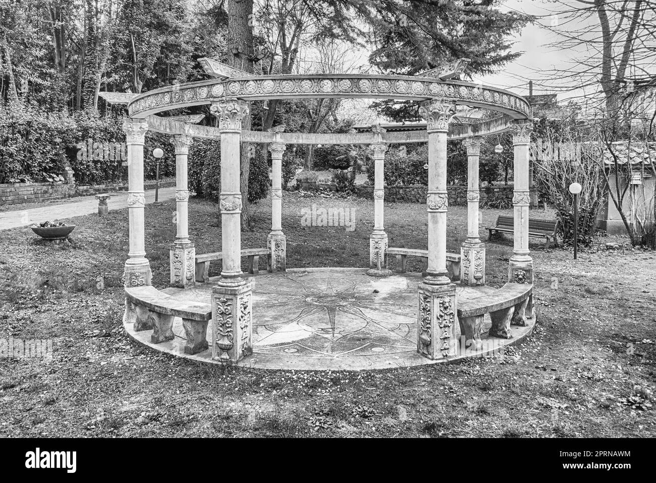 Walking in Via Appia Antica aka Ancient Appian Way, historic road in ...