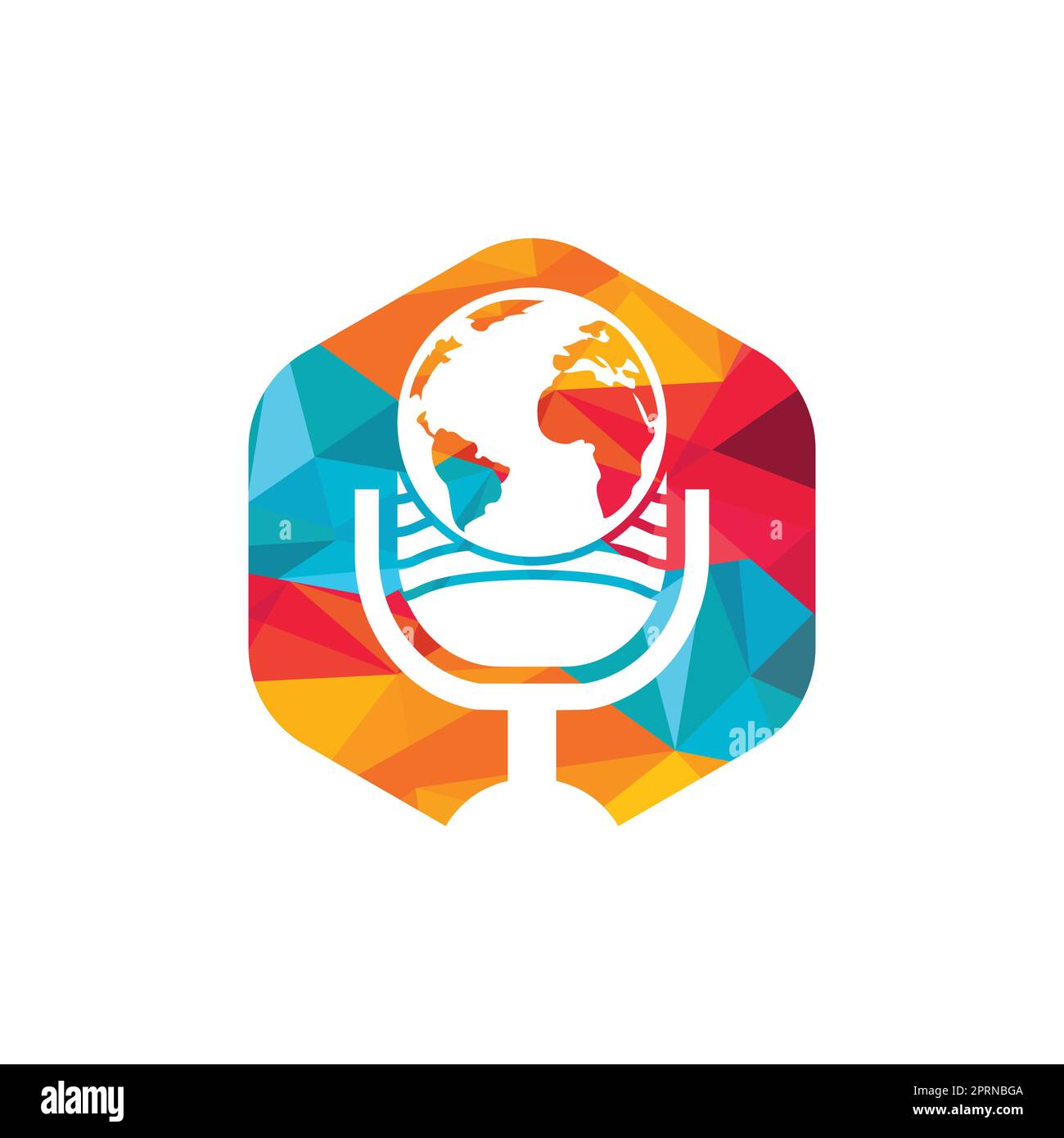 Global podcast logo design. Broadcast entertainment business logo ...