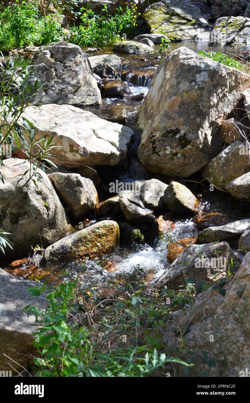 sa spendula waterfalls, Villacidro, Sardinia Stock Photo - Alamy
