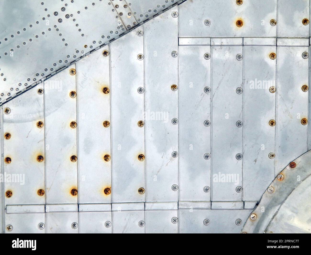 Aviation textures plating of aircraft and helicopter rivets Stock Photo ...