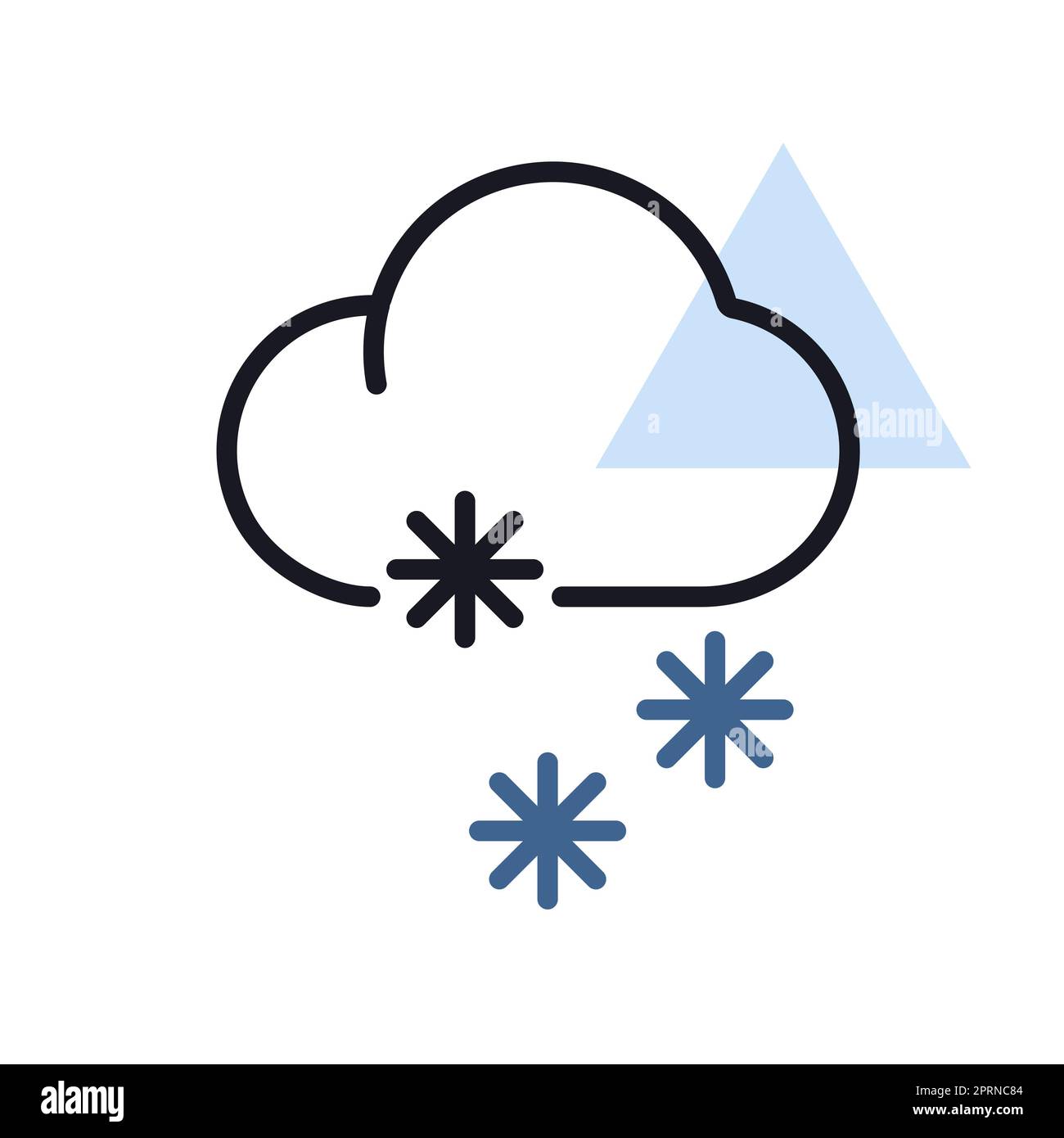 Cloud with snow vector isolated icon. Winter sign. Graph symbol for ...