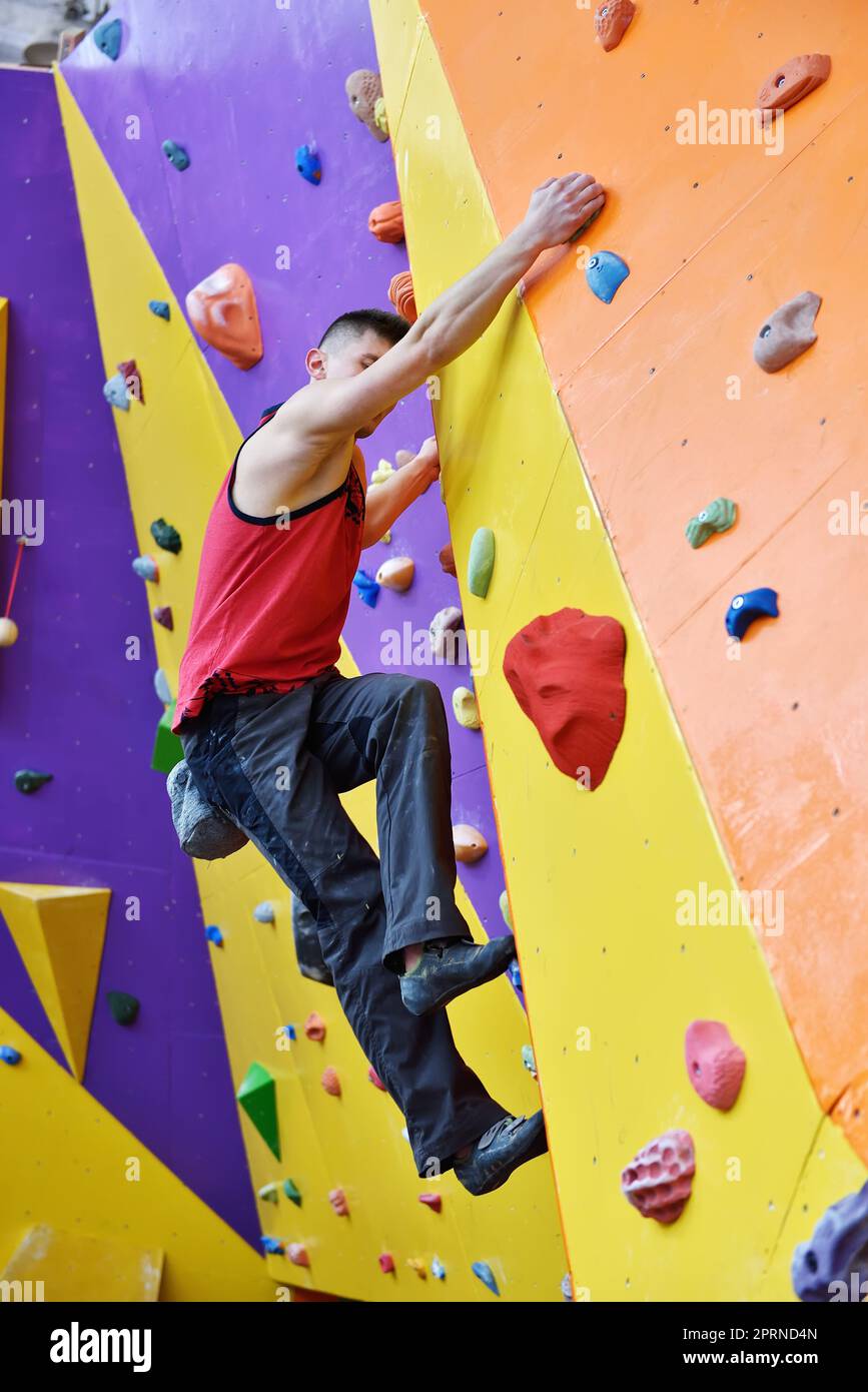 Person training on climbing hi-res stock photography and images - Alamy