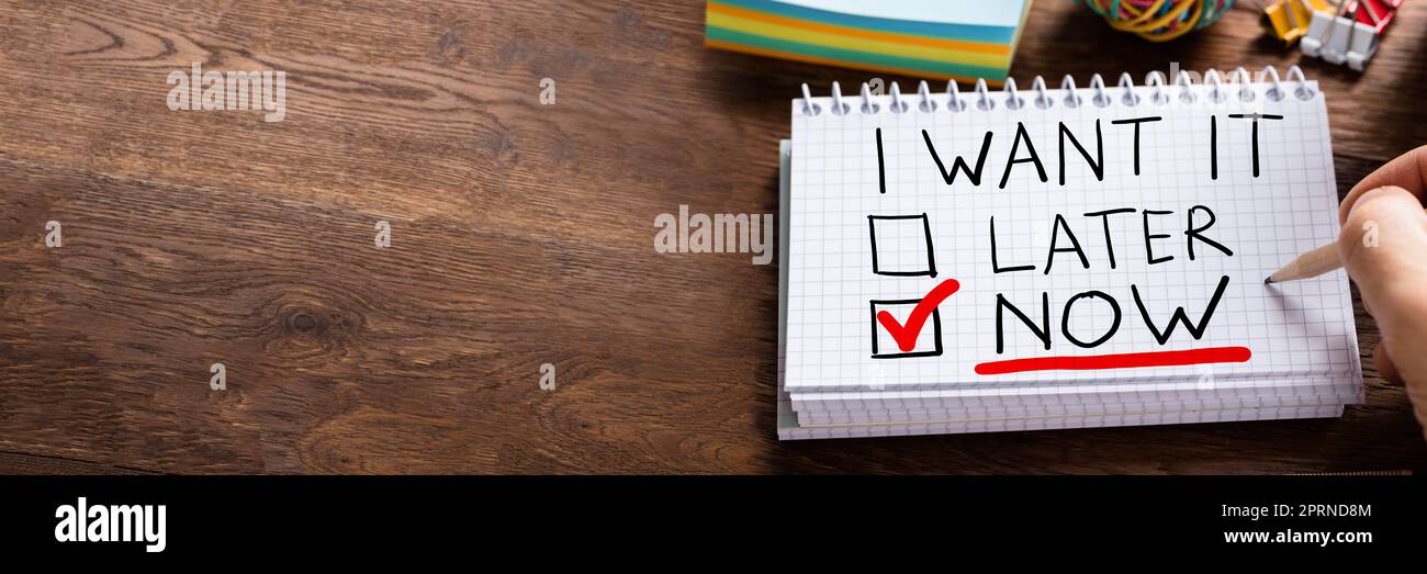Want Now Demanding Impatient People. Gratification Concept Stock Photo ...