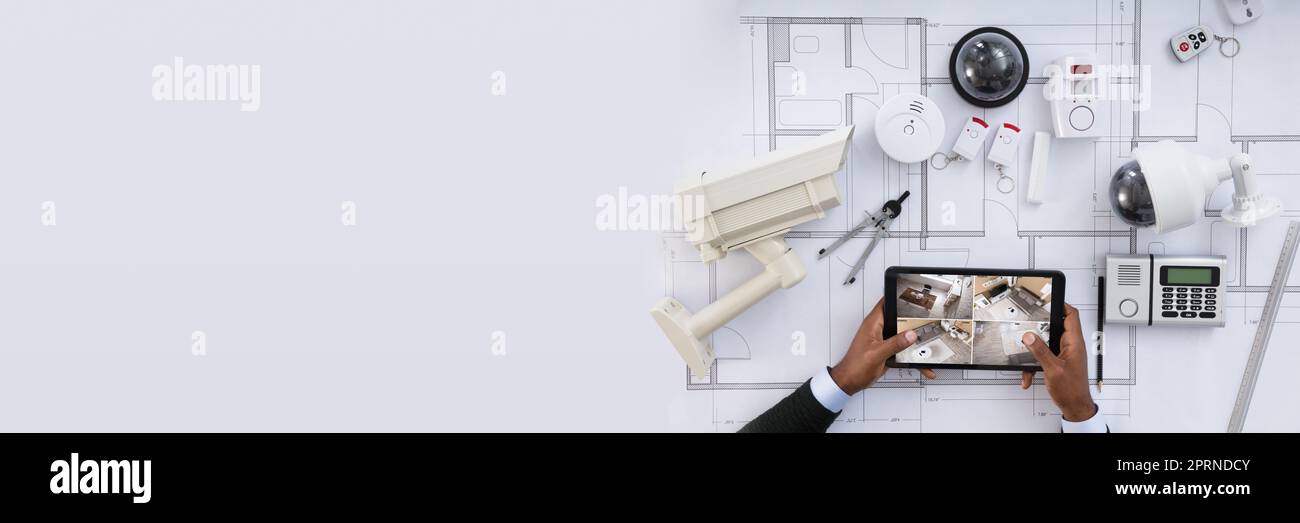 Security System Access Control. Home Office CCTV Alarm Equipment Stock ...