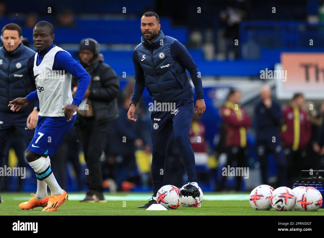 London, UK. 26th Apr, 2023. Chelsea First Team coach Ashley Cole takes ...