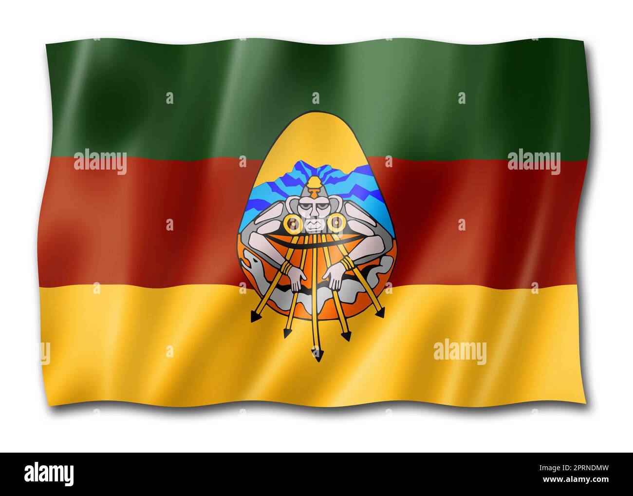 Mixe people ethnic flag, Mexico waving banner collection. 3D ...