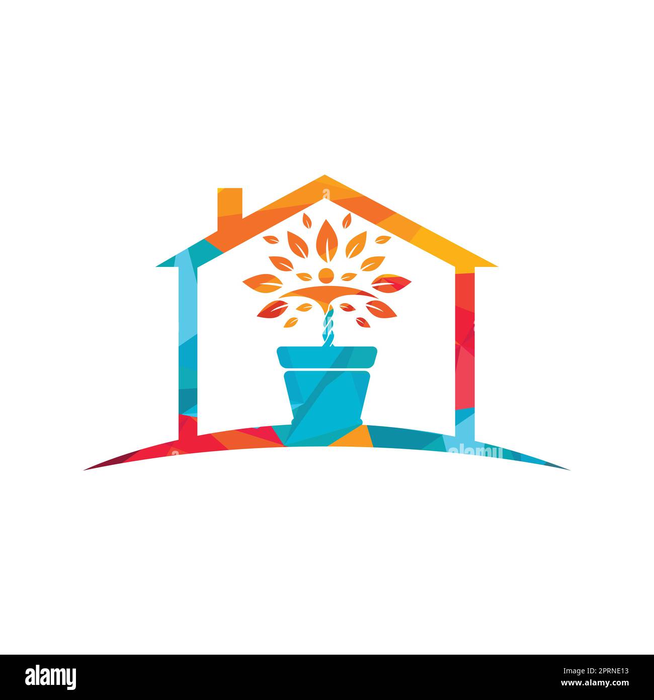 Flower pot and Human plant logo. Growth vector logo. Spa wellness logo ...