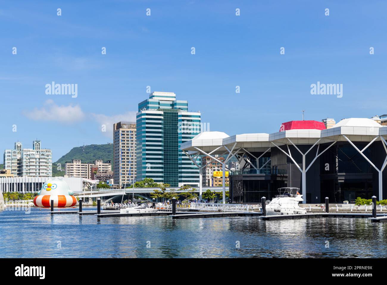 Kaohsiung, Taiwan, 27 August 2022: Kaohsiung harbor bay skyline in ...