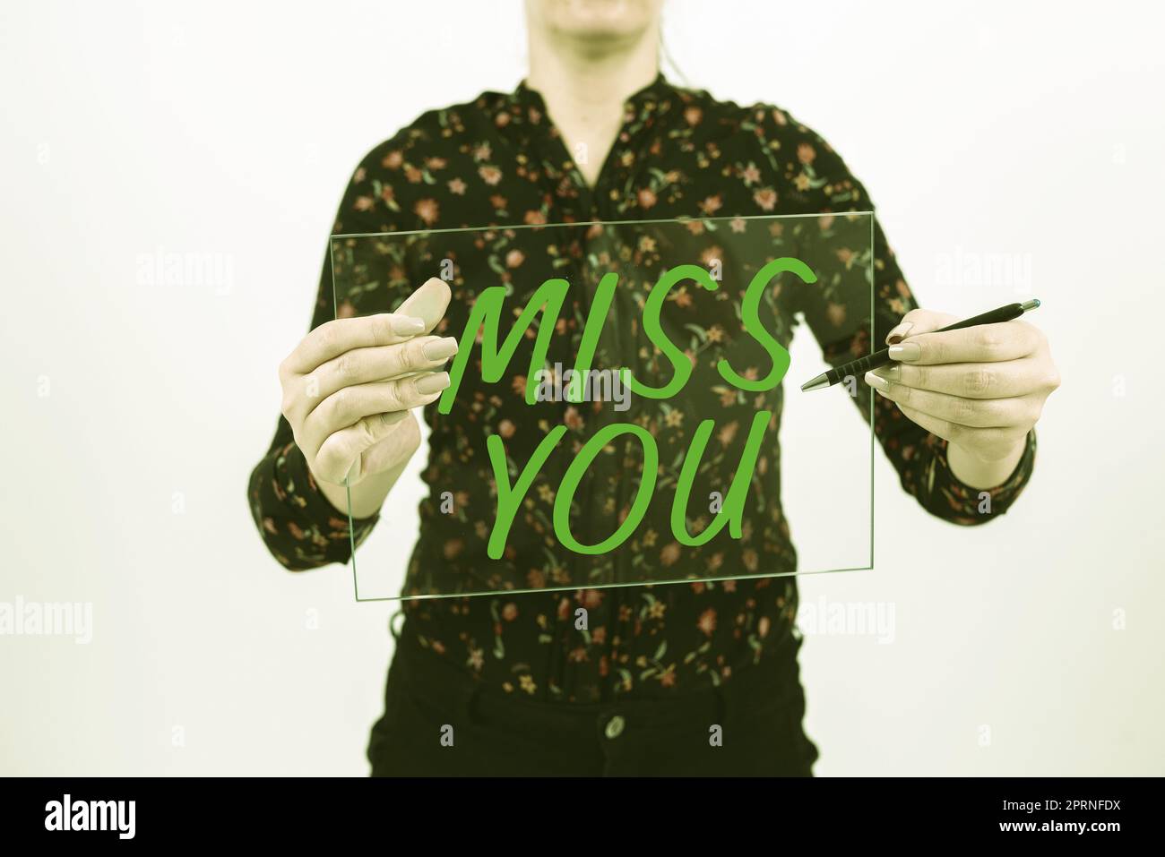 Sign displaying Miss You, Business showcase Longing for an important ...