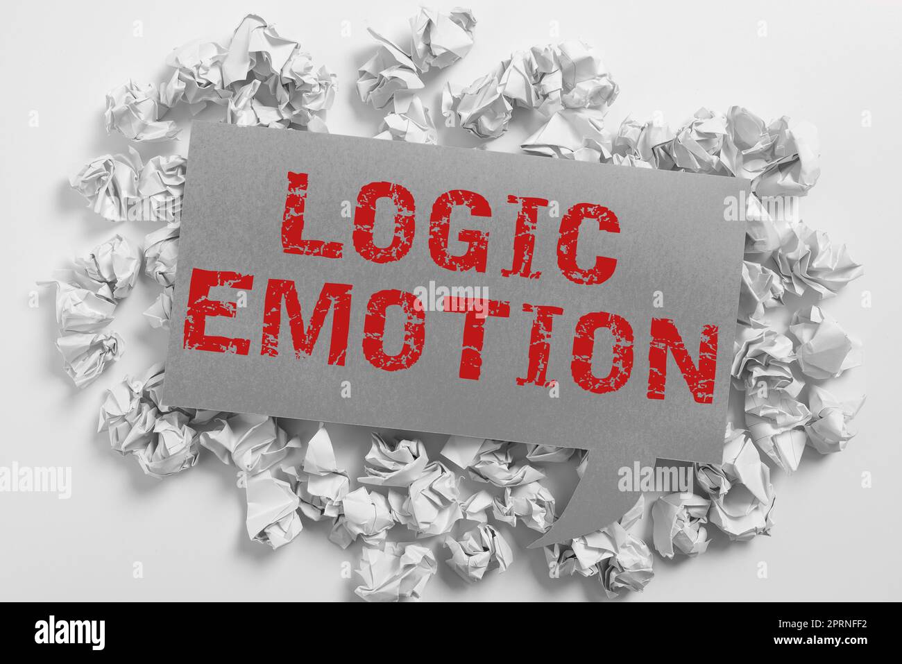 Text caption presenting Logic Emotion, Business showcase Unpleasant Feelings turned to Self ...