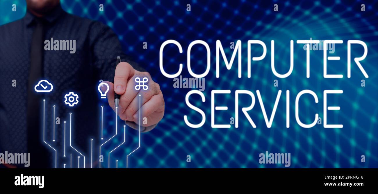 Inspiration showing sign Computer Service, Business concept process of ...