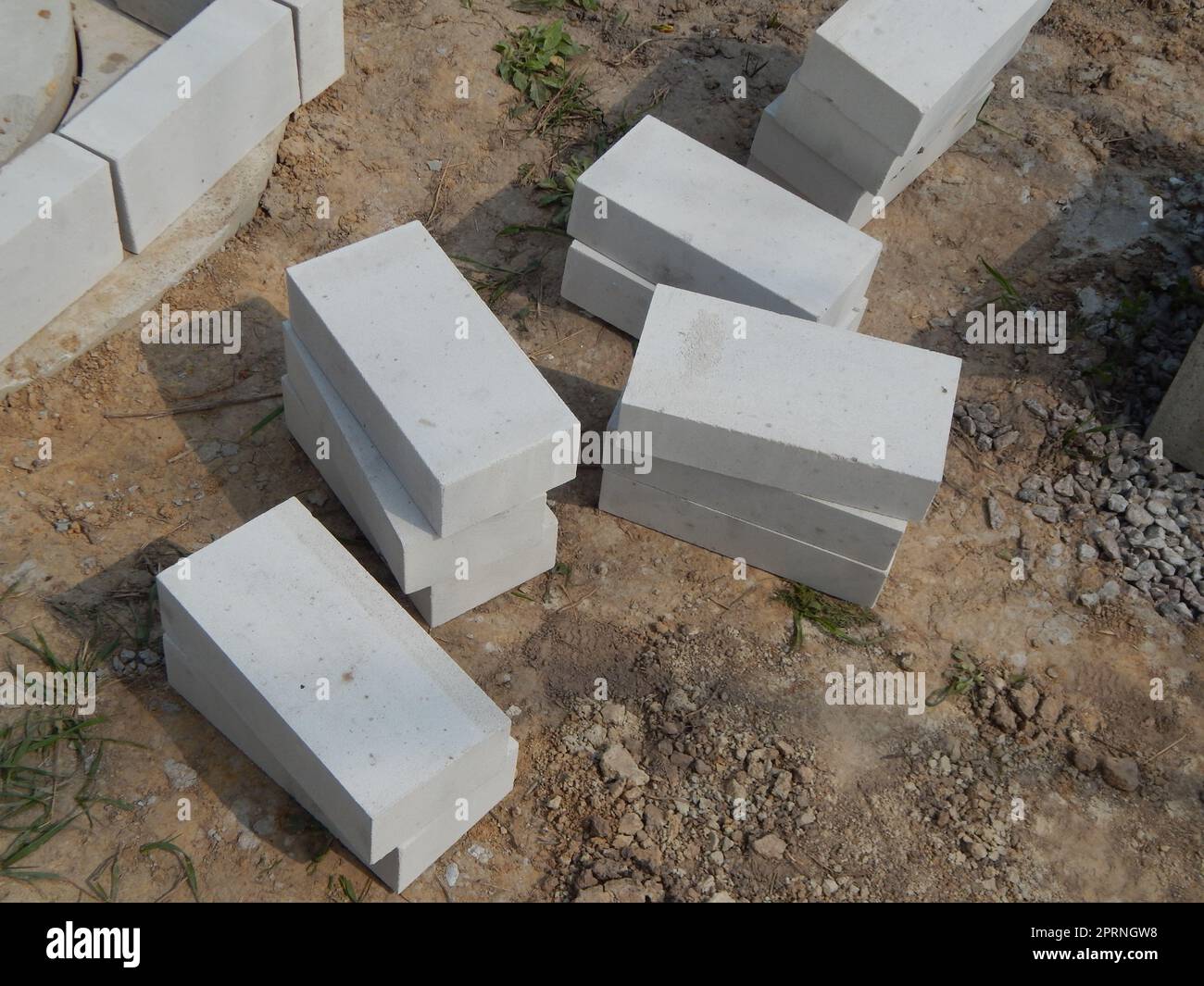 Building bricks, stone materials for work Stock Photo - Alamy