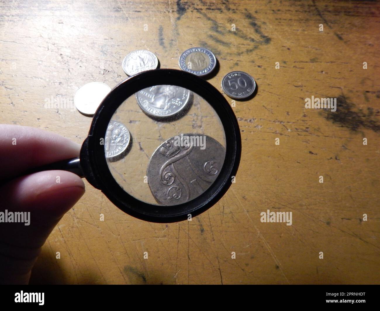 Numismatics, collecting coins of different countries and denominations ...