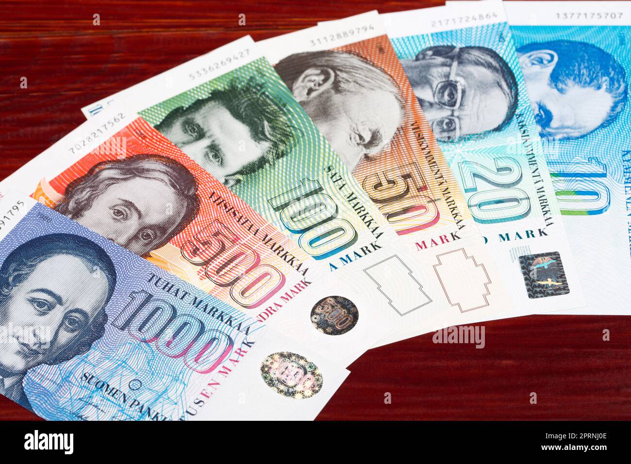 Finnish money - markka a business background Stock Photo - Alamy