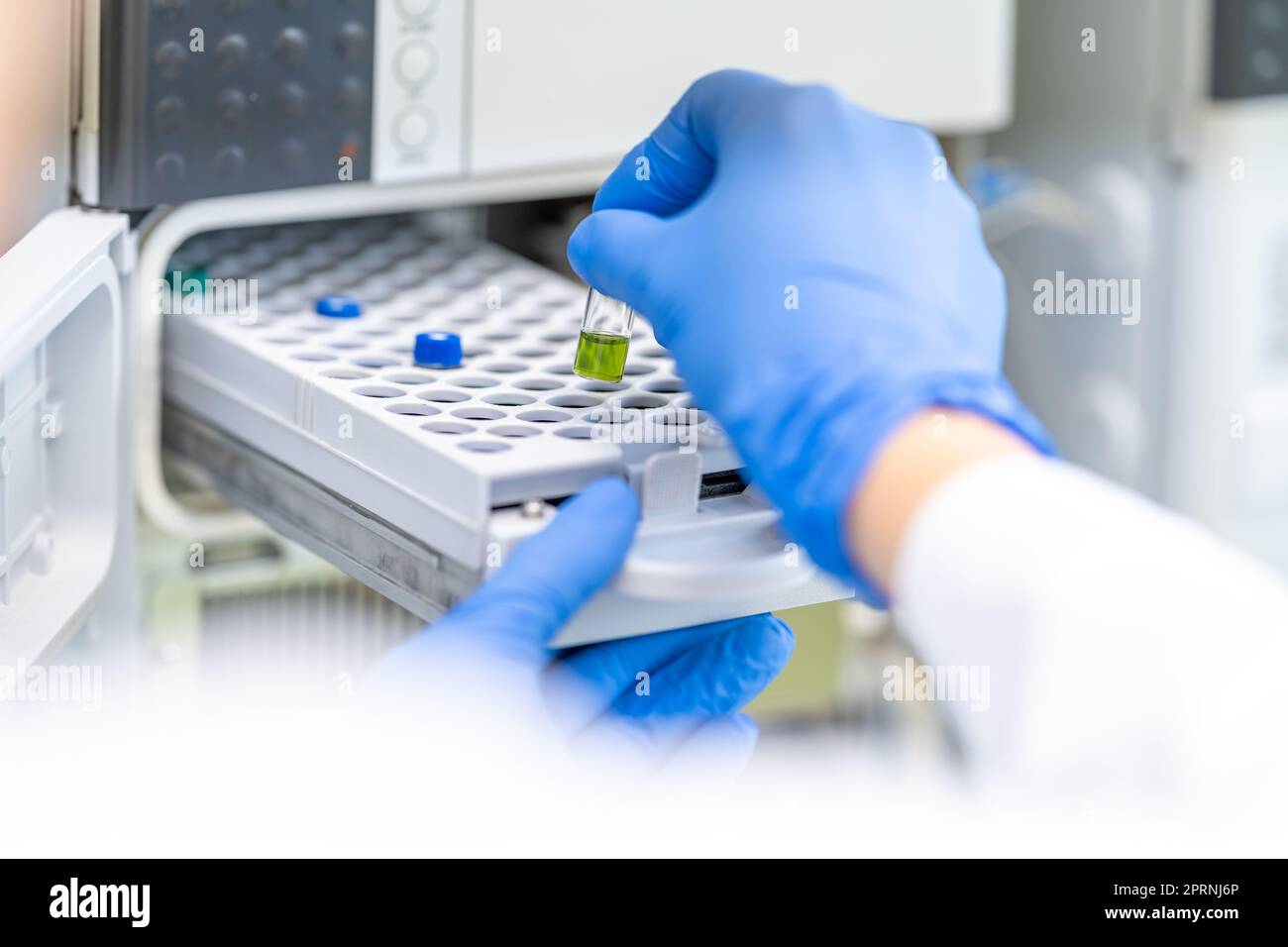 examination of a chemical sample using modern devices in the ...