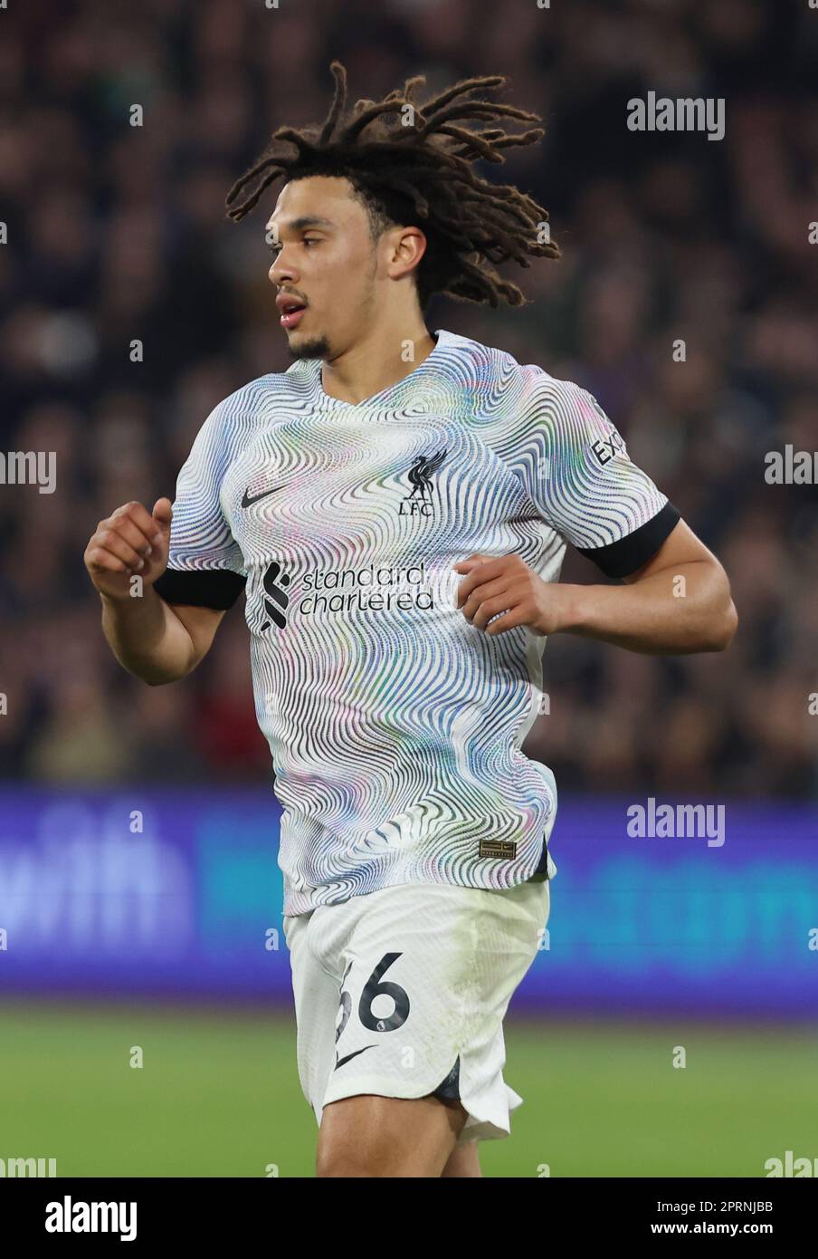 Liverpool's Trent Alexander-Arnold in action during English Premier ...