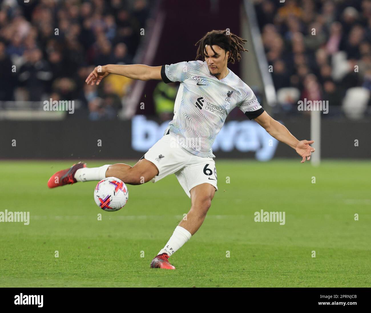 Liverpool's Trent Alexander-Arnold in action during English Premier ...