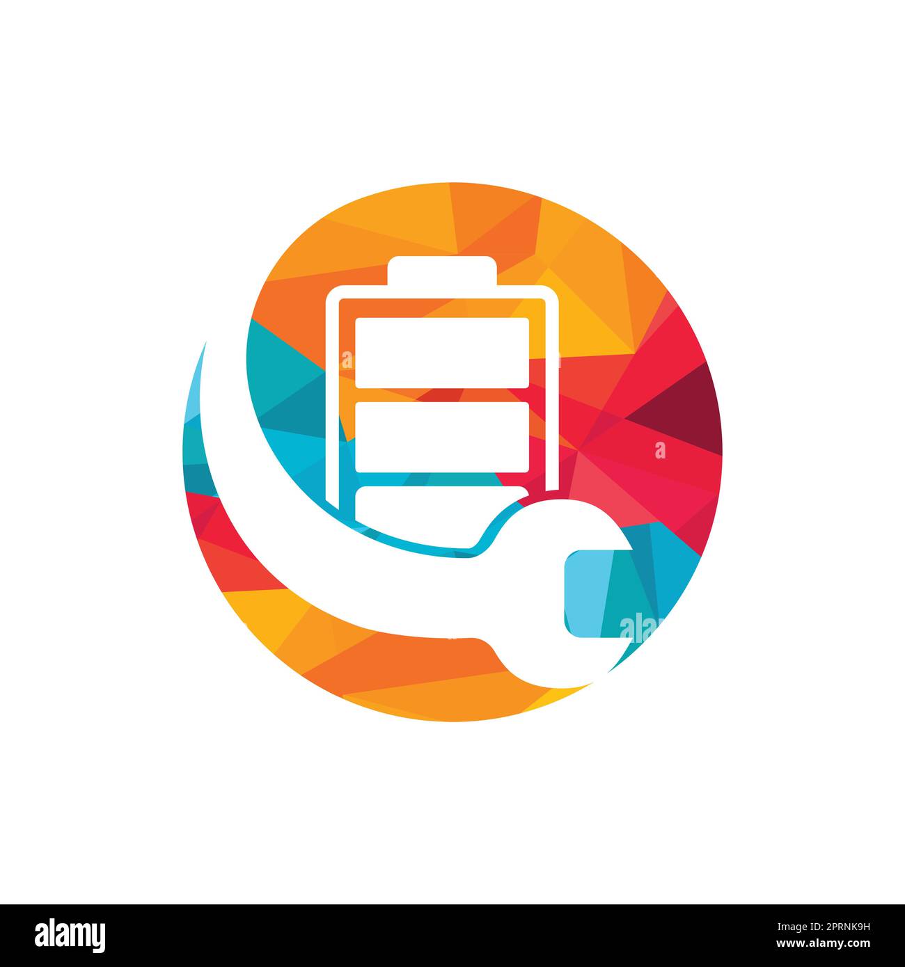 Battery service vector logo design template. Battery and wrench icon ...