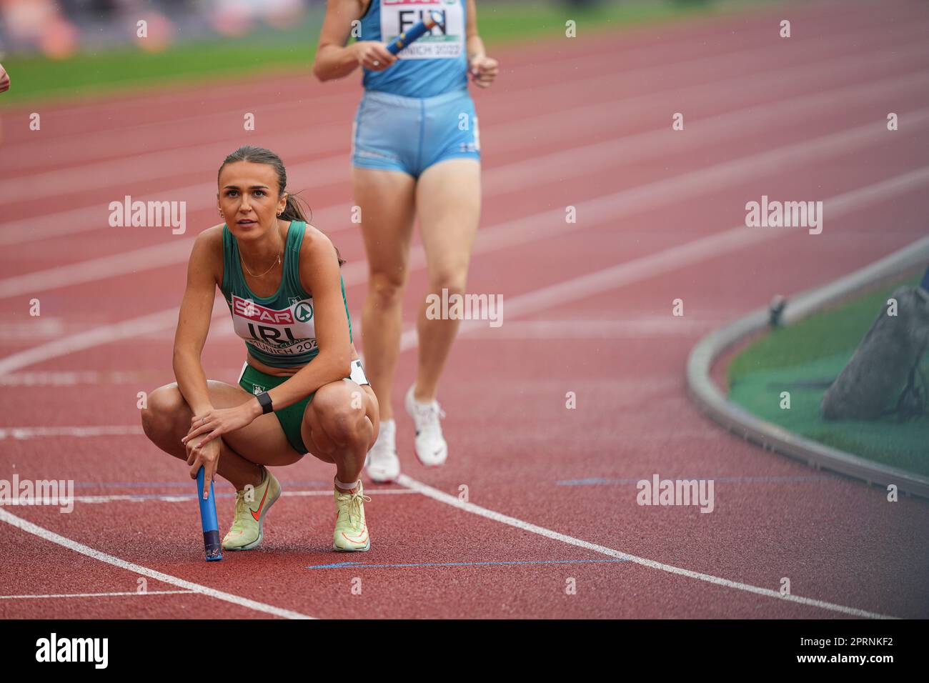 Sharlene Mawdsley participating in the 4x400 meters relay of the ...