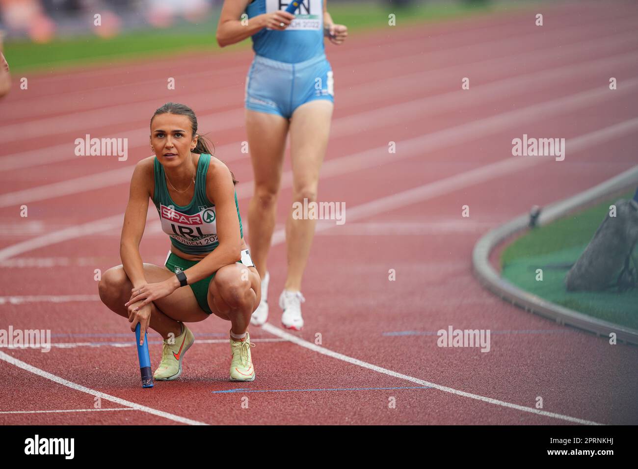 Sharlene Mawdsley participating in the 4x400 meters relay of the ...