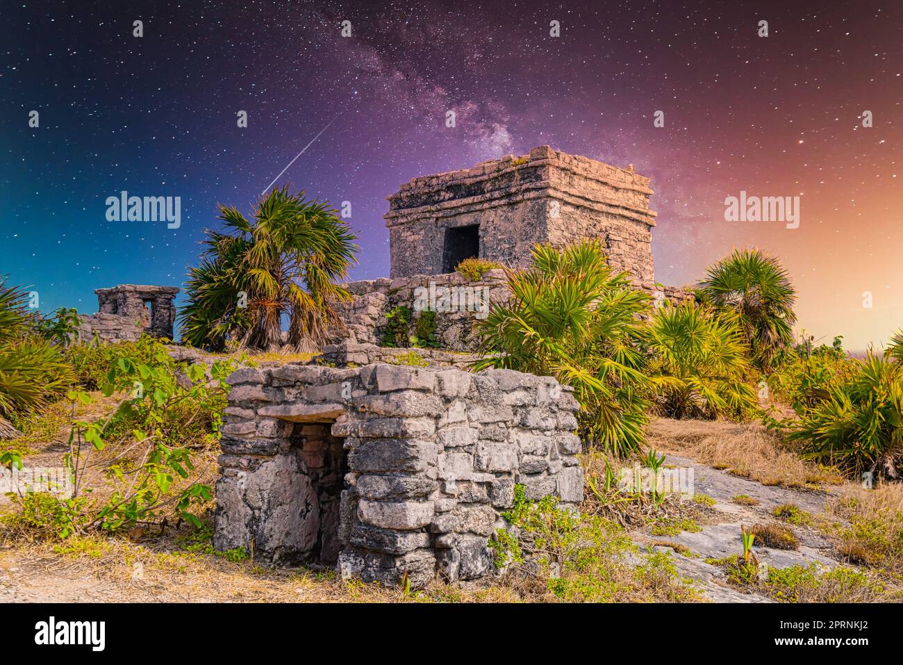 Structure 45, offertories on the hill near the beach, Mayan Ruins in ...