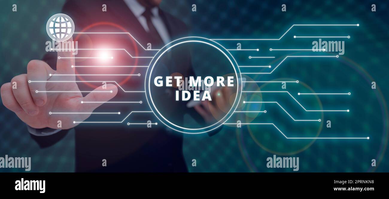 Conceptual display Get More Idea, Internet Concept Random Input Mind ...