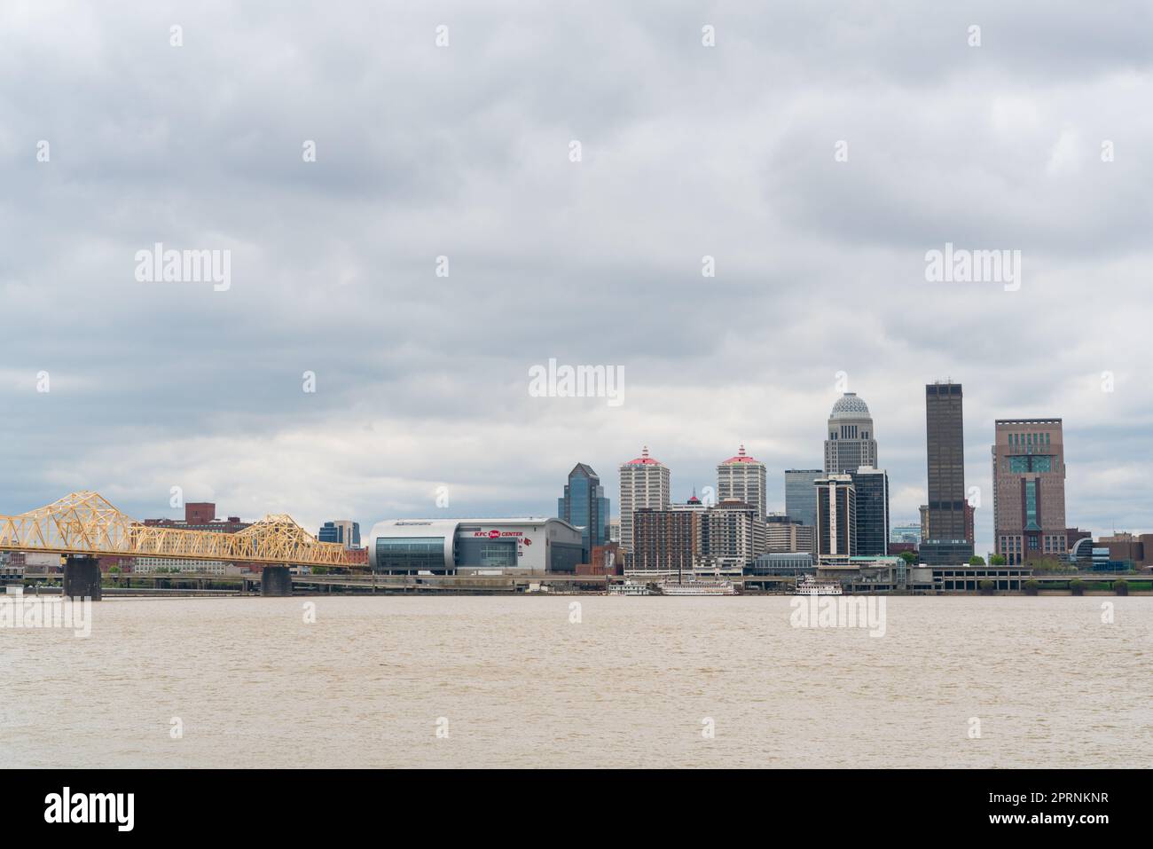 The Lousville Skyline on a Cloudy Day Stock Photo - Alamy