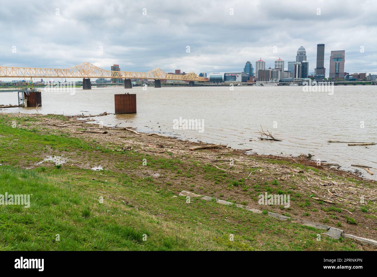 The Lousville Skyline on a Cloudy Day Stock Photo - Alamy