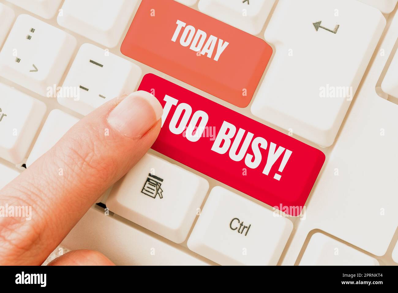 Text caption presenting Too Busy, Business concept No time to relax no ...