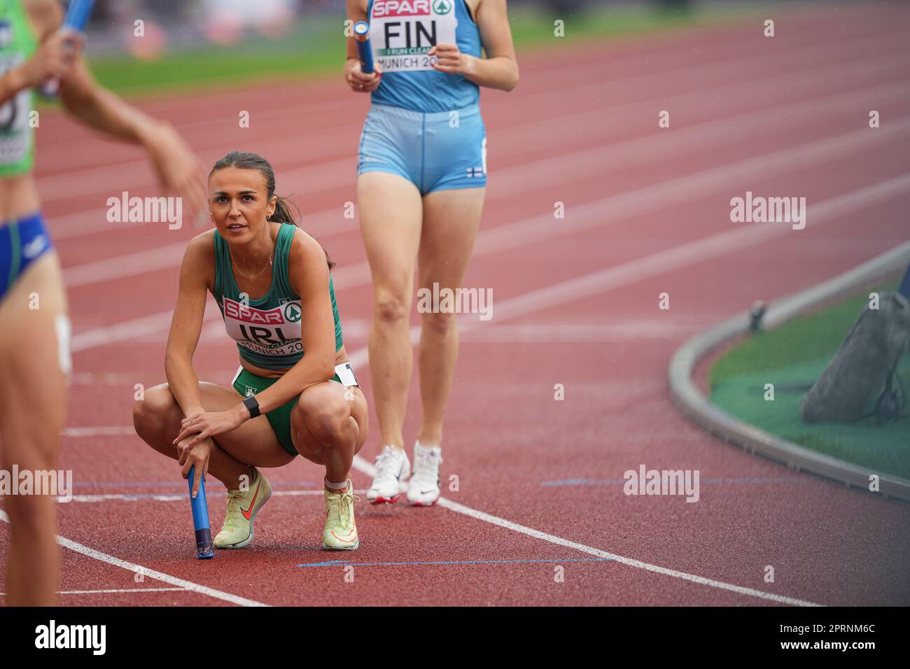 Sharlene Mawdsley participating in the 4x400 meters relay of the ...