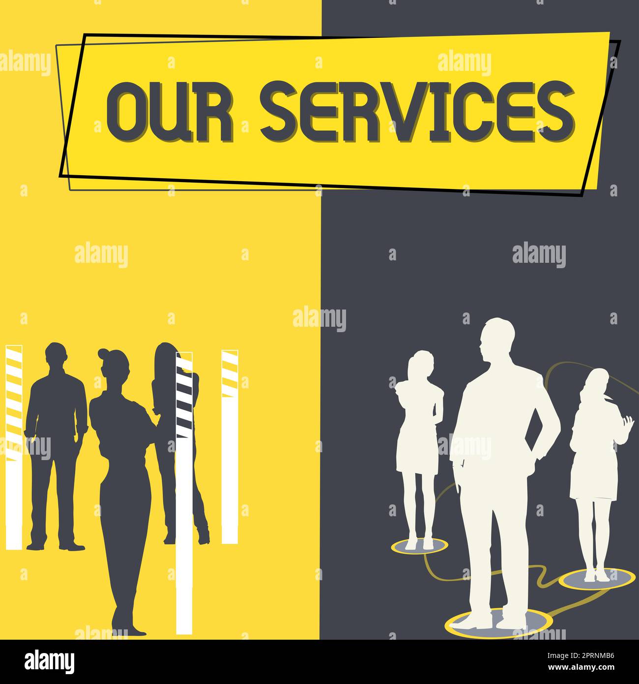 Conceptual display Our Services, Business idea The occupation or ...