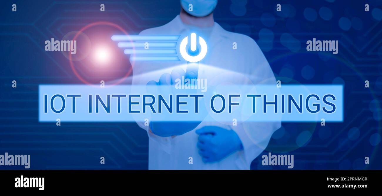 Conceptual caption Iot Internet Of Things, Business approach Network of ...