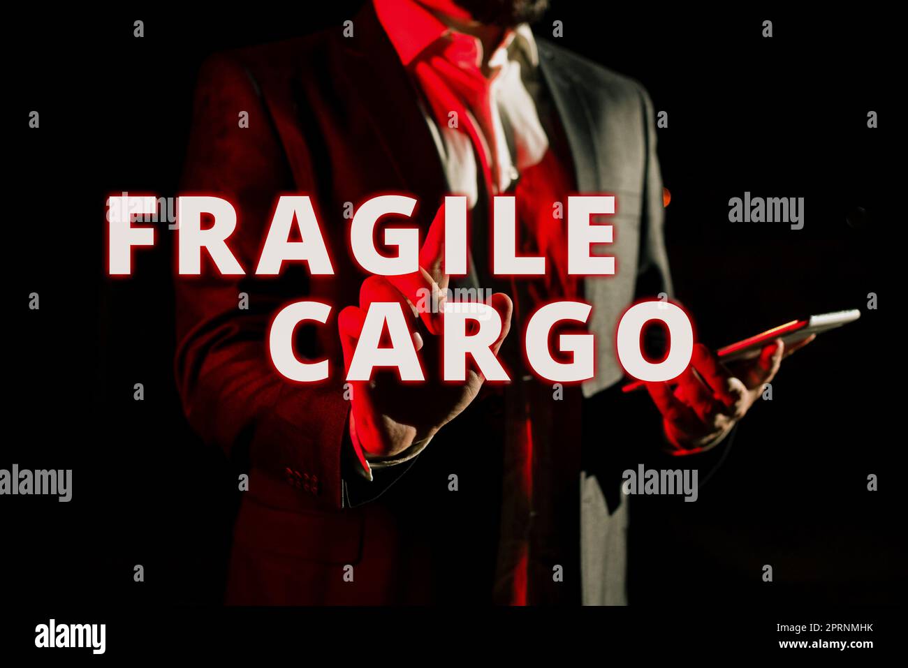 Text showing inspiration Fragile Cargo, Word Written on Breakable ...