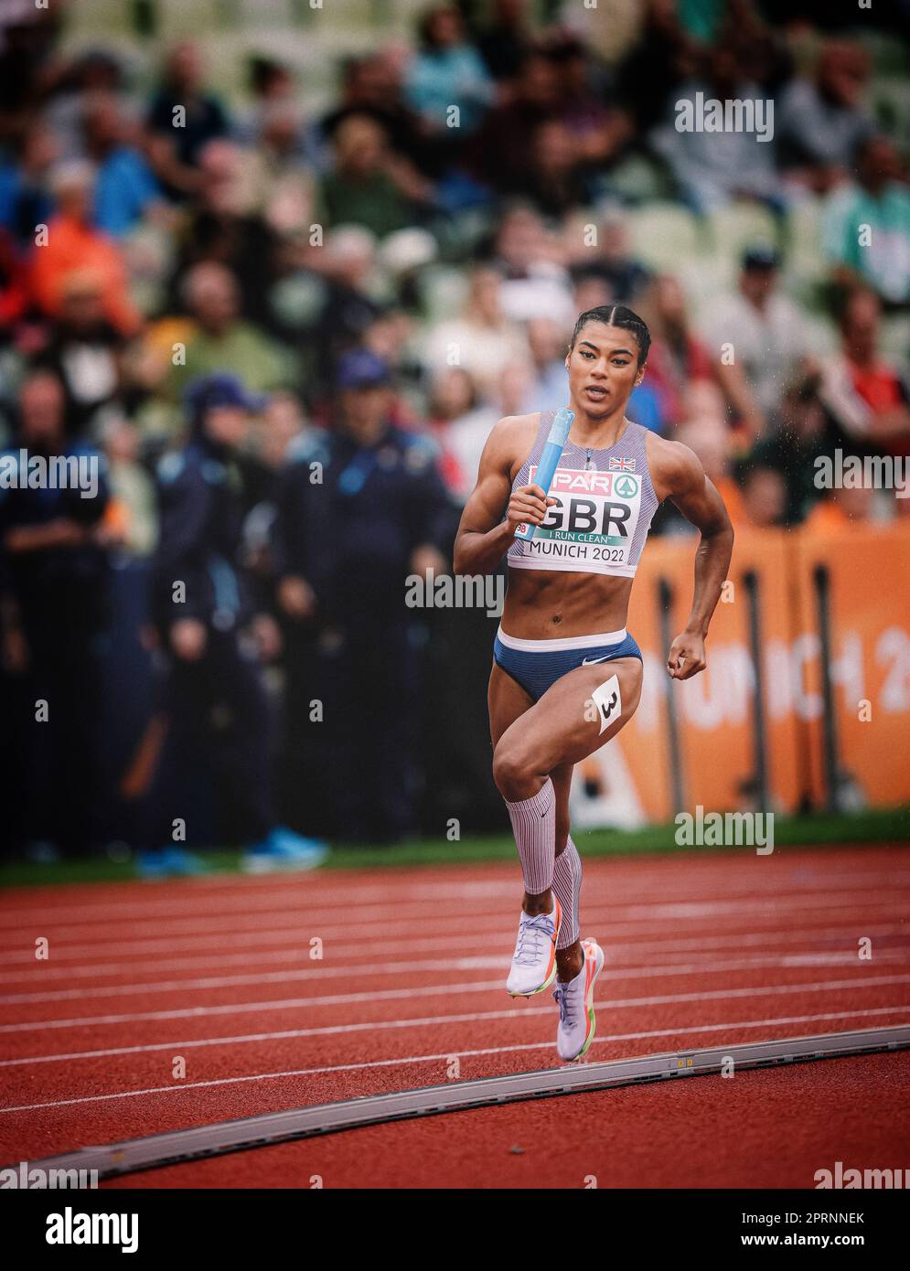 Nicole Yeargin participating in the 4x400 meters relay of the European ...