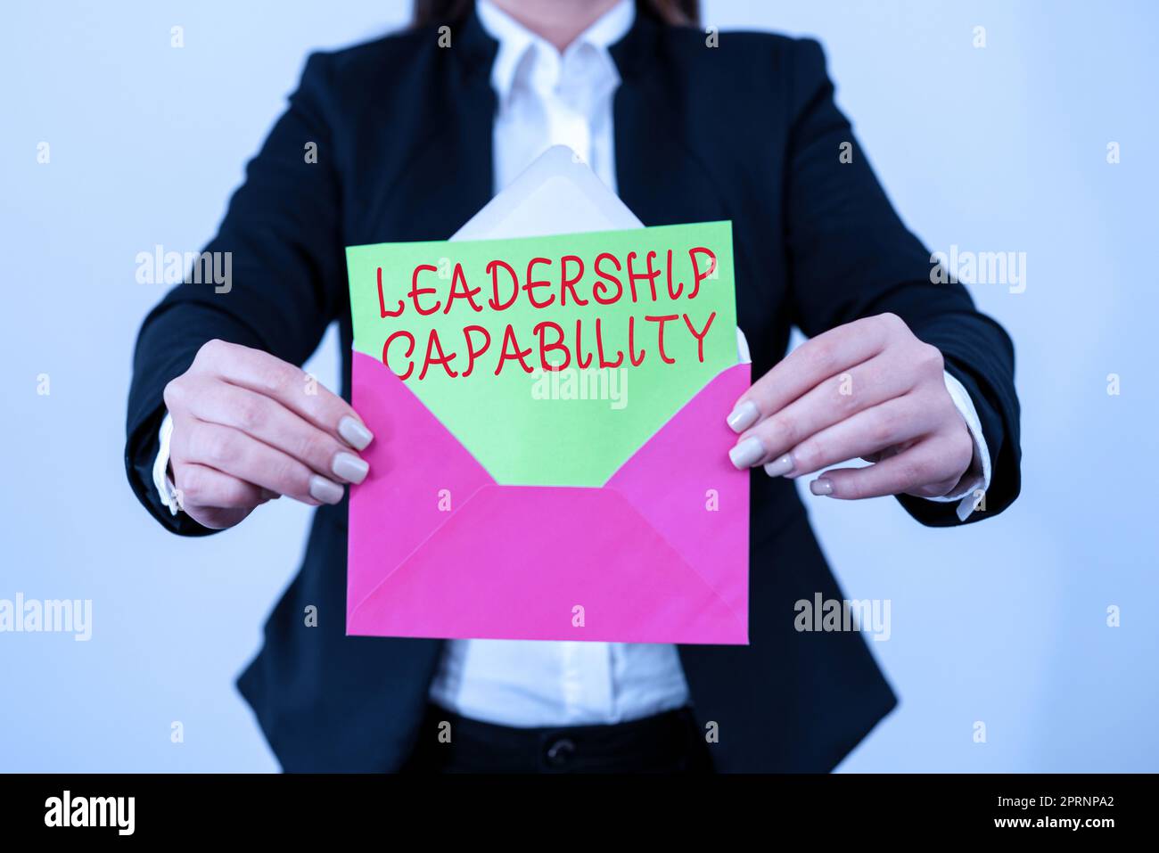 Text showing inspiration Leadership Capability, Word for what a Leader ...