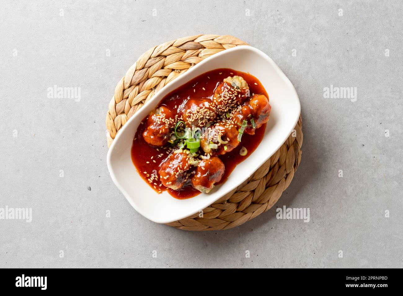 Assorted Fritters Korean food dish Anchovy Rice Balls rolled rolls of ...