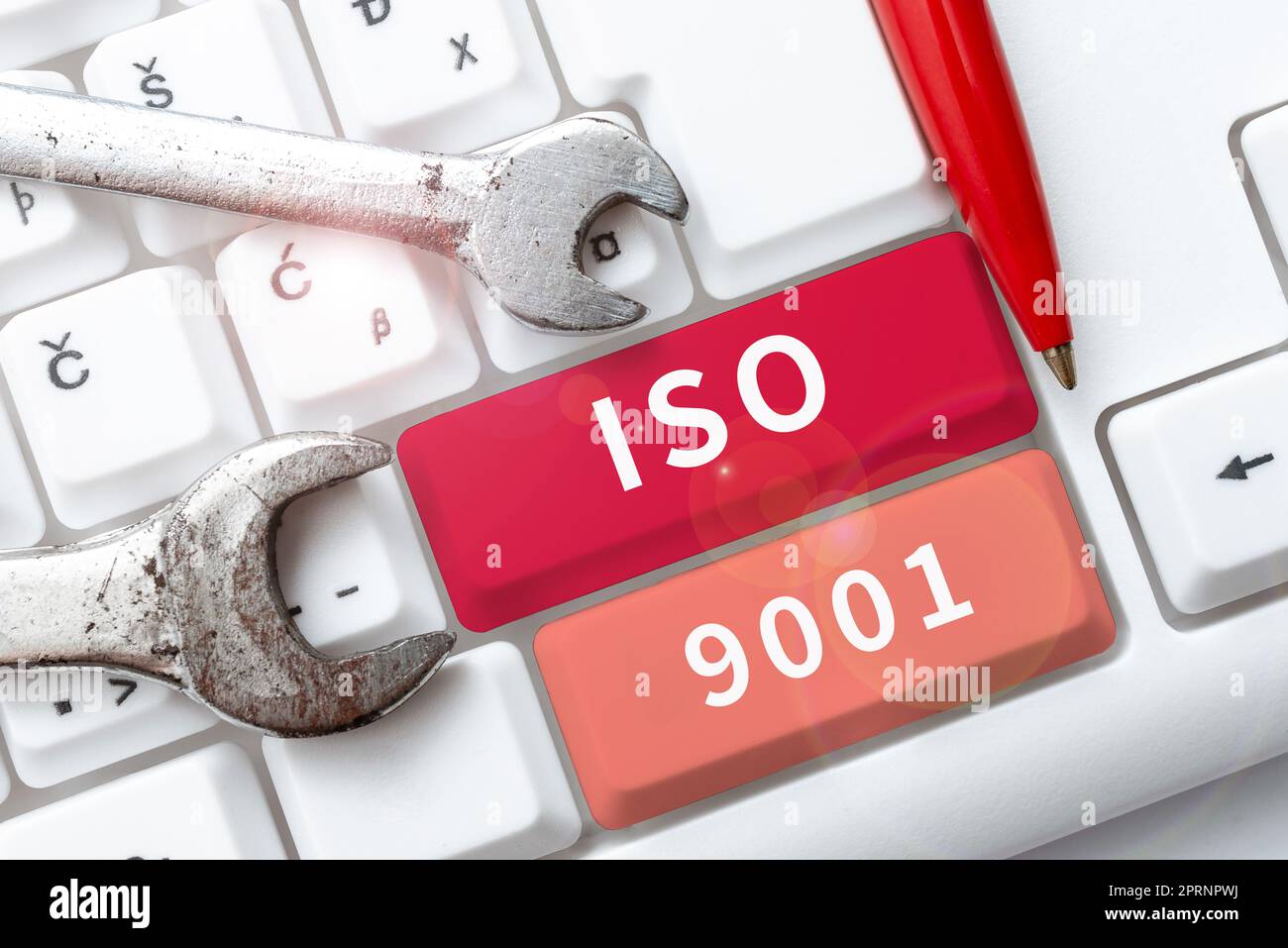 Sign displaying Iso 9001, Word for designed help organizations to ...