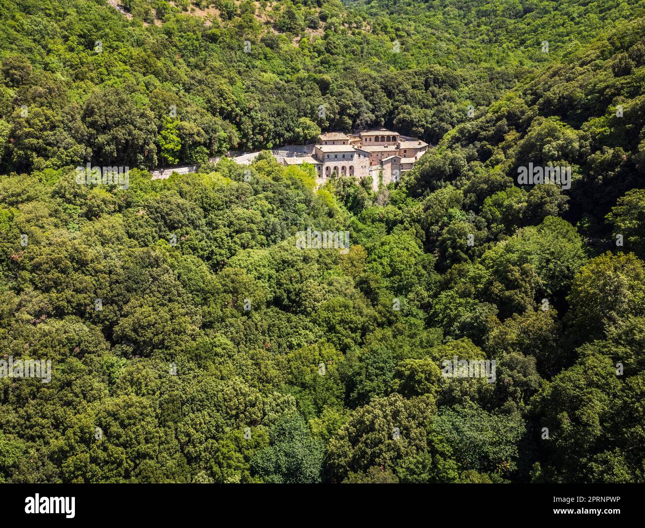 Hermitage of the Prisons of Assisi. Pristine religious place Stock ...