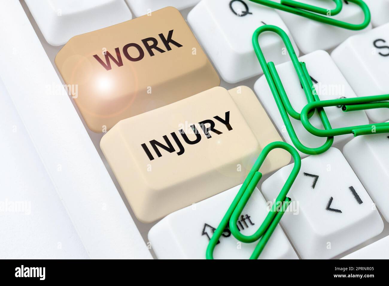 Text sign showing Work Injury, Business concept Accident in job Danger ...