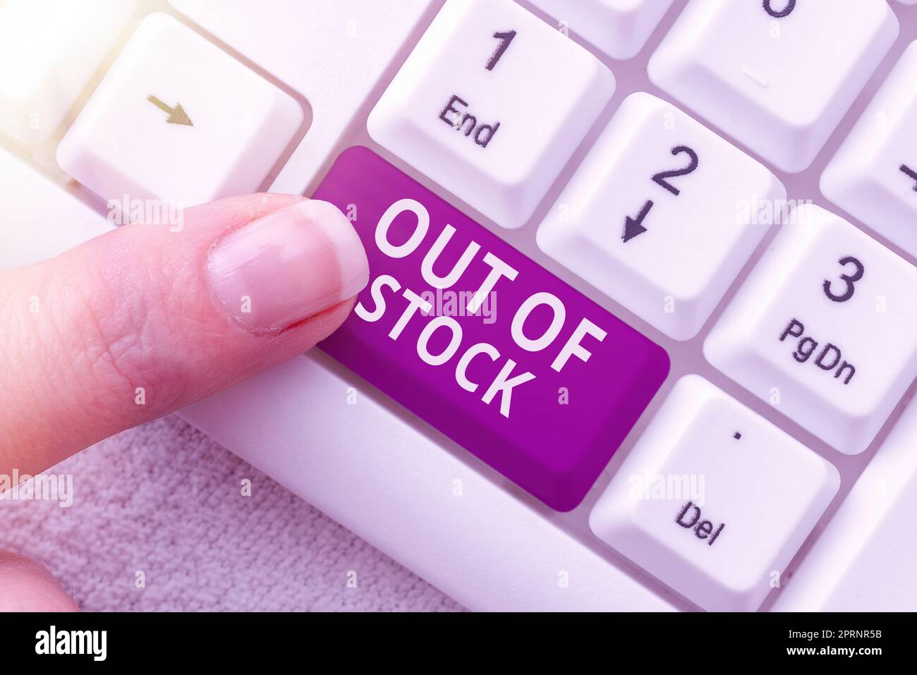 Sign displaying Out Of Stock, Business idea Not available anymore ...