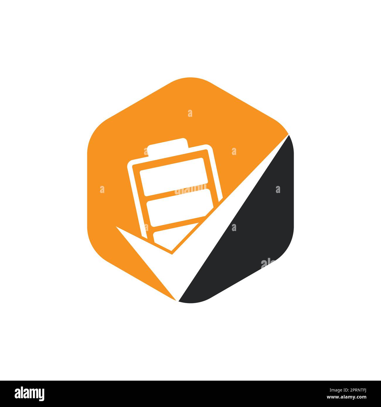 Battery check mark vector logo design template. Vector illustration of ...