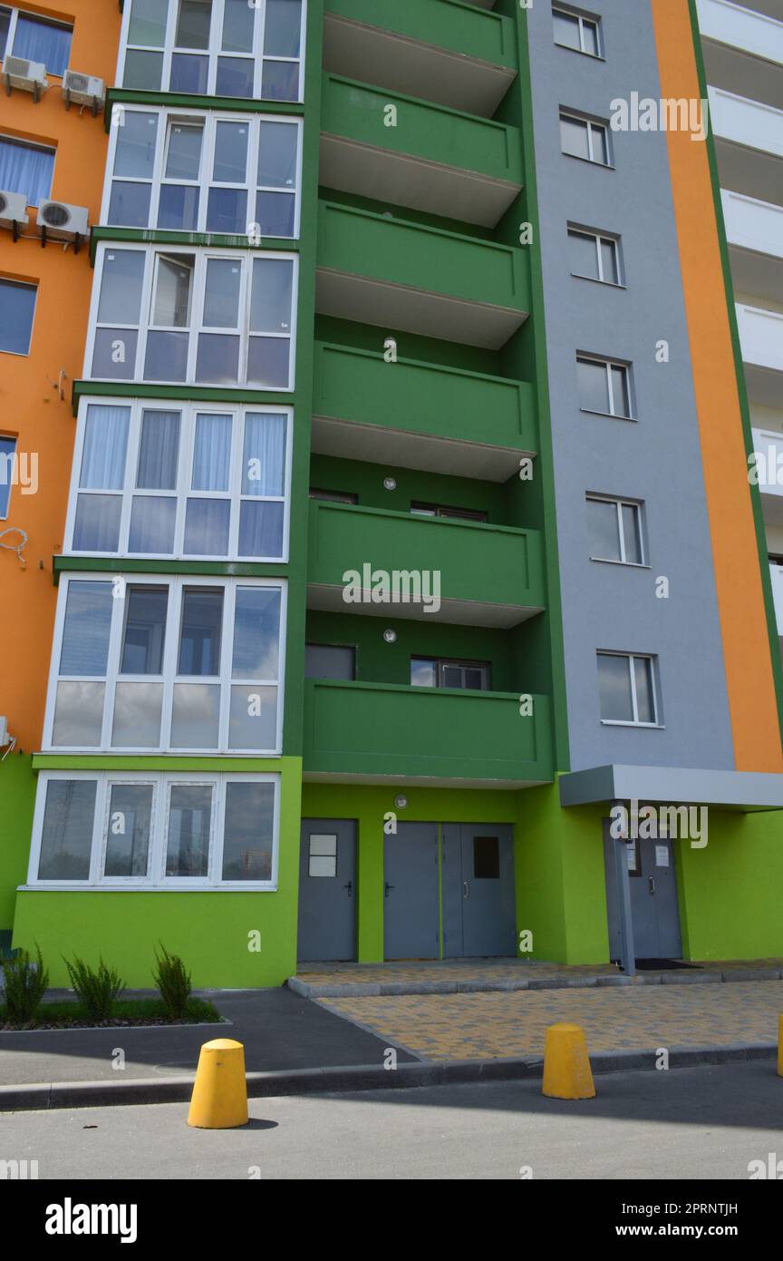 Exterior of high-rise residential building facades Stock Photo - Alamy