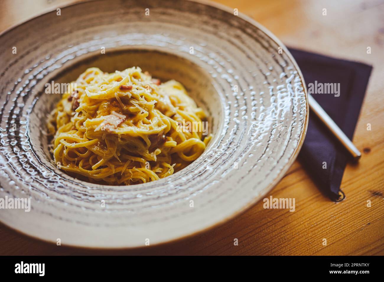Pasta in a plate hi-res stock photography and images - Alamy
