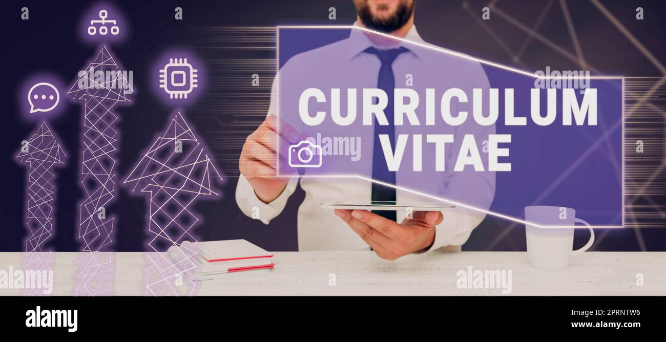 Inspiration showing sign Curriculum Vitae, Word Written on customers ...