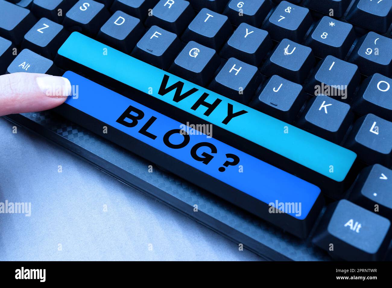 Conceptual caption Why Blogquestion, Word Written on computer network ...