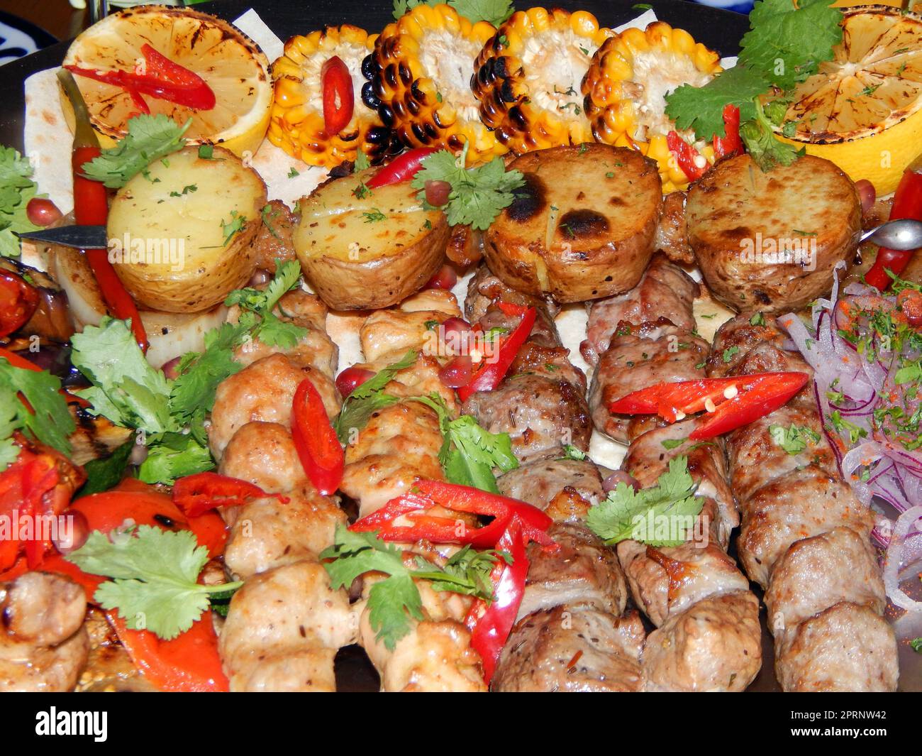 Food texture in the restaurant meat Stock Photo - Alamy
