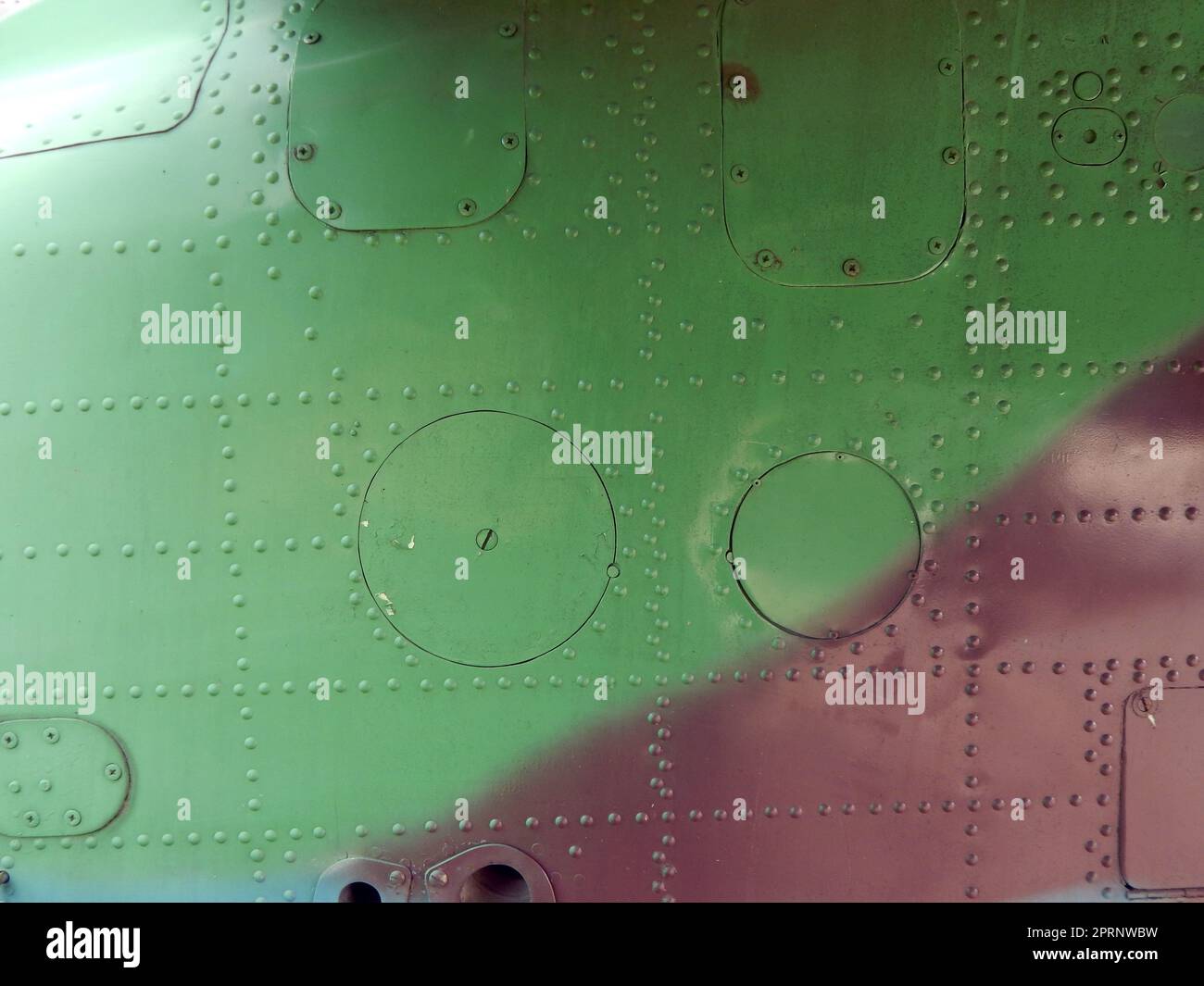 Aviation textures plating of aircraft and helicopter rivets Stock Photo ...