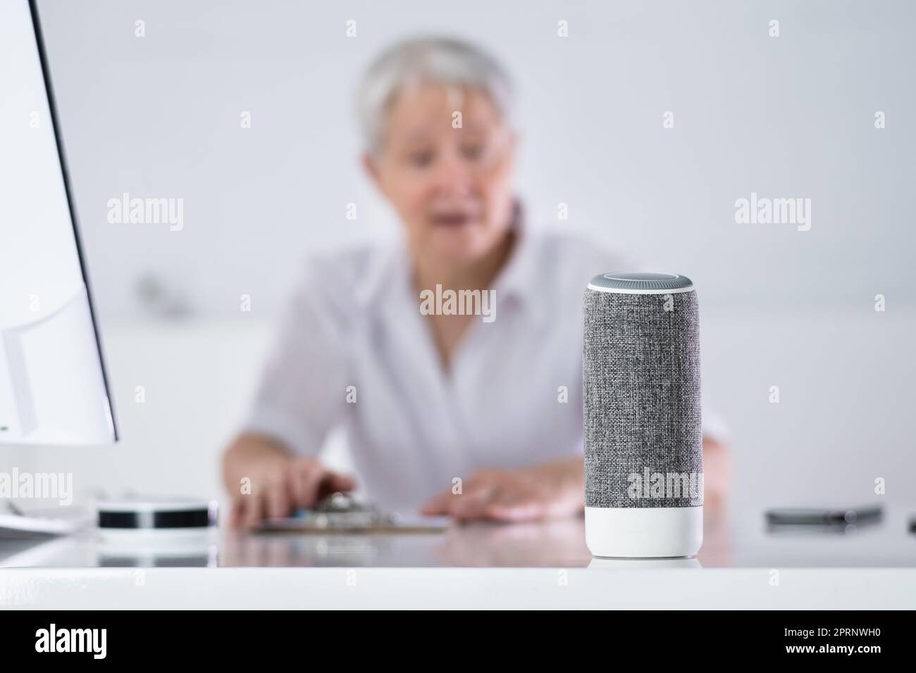 Voice Assistant Wireless Speaker Tech Stock Photo - Alamy