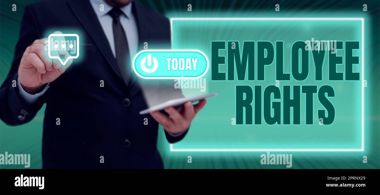 Handwriting text Employee RightsAll employees have basic rights in ...