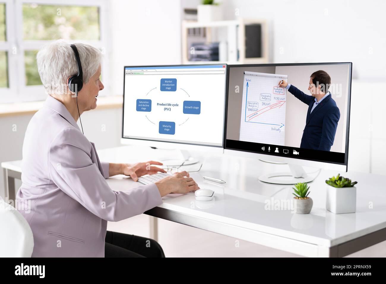 Video conference virtual coach hi-res stock photography and images - Alamy